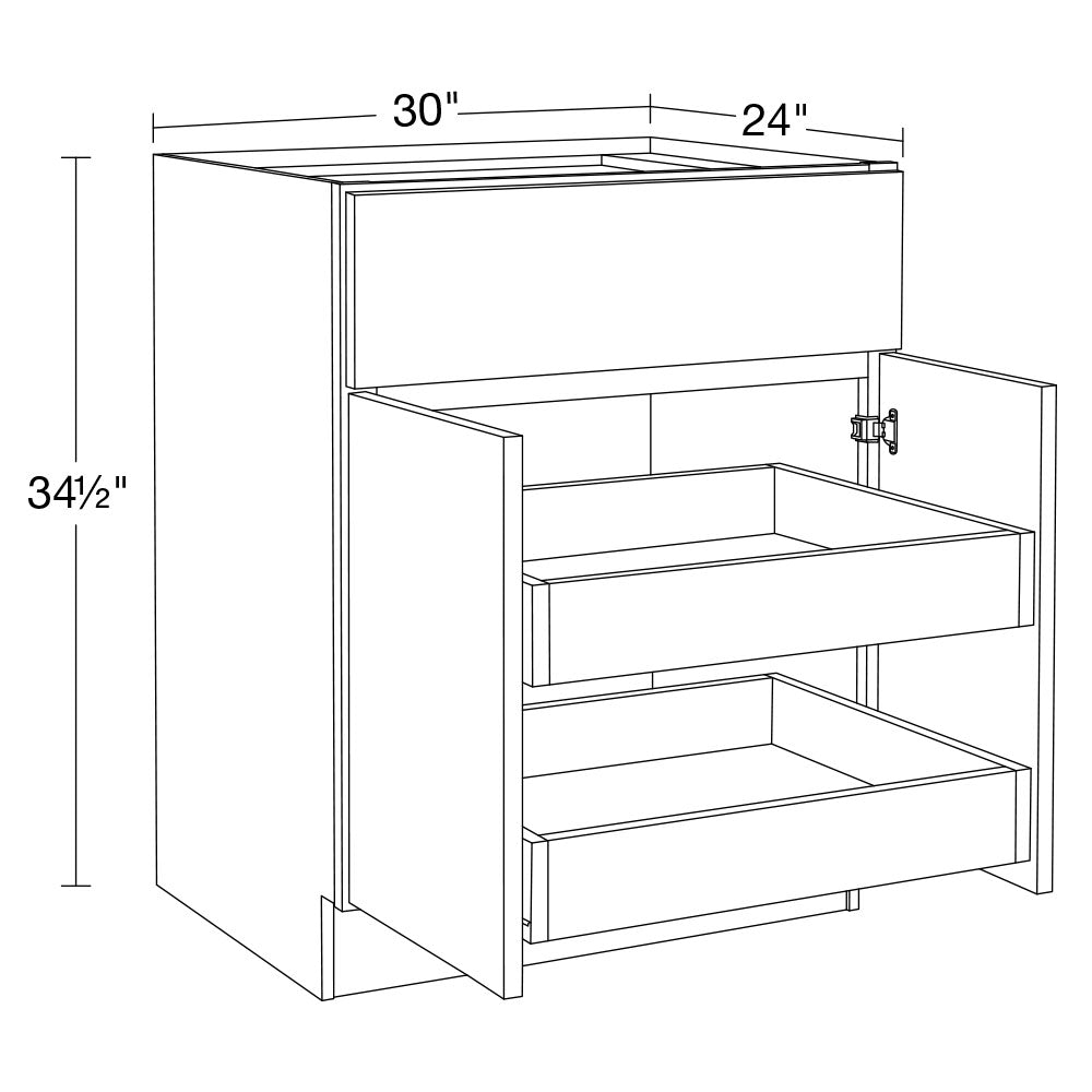 B30-2T-DPW – Ideal Cabinetry