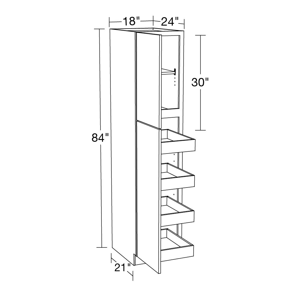 U182484L-4T-XVA – Ideal Cabinetry