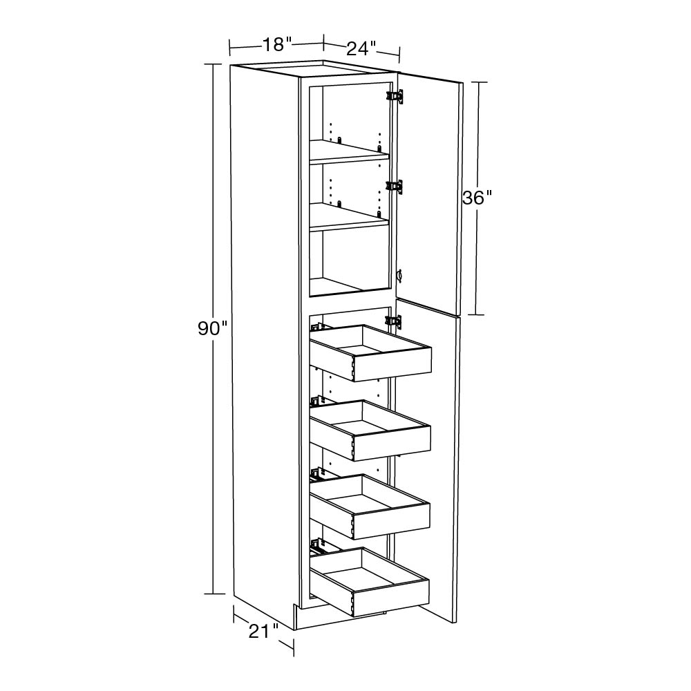 U182490R-4T-SVG – Ideal Cabinetry