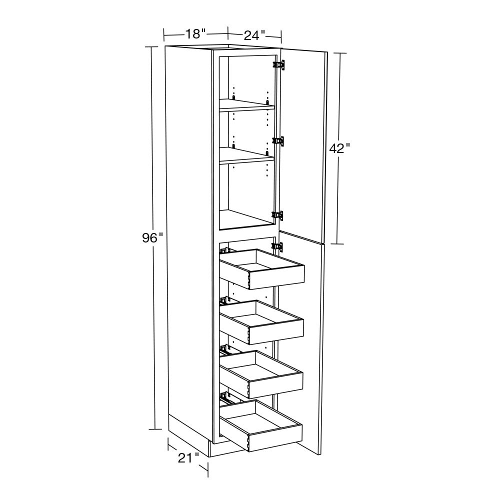 U182496R-4T-SVG – Ideal Cabinetry
